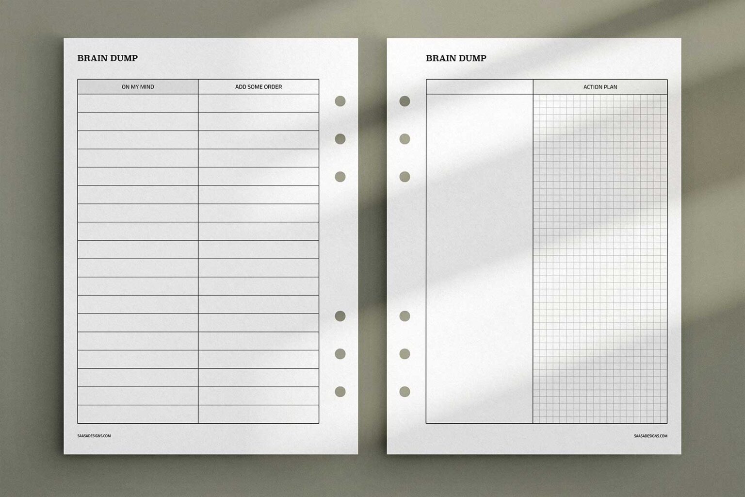 Weekly Planner template. Free printable planner insert.