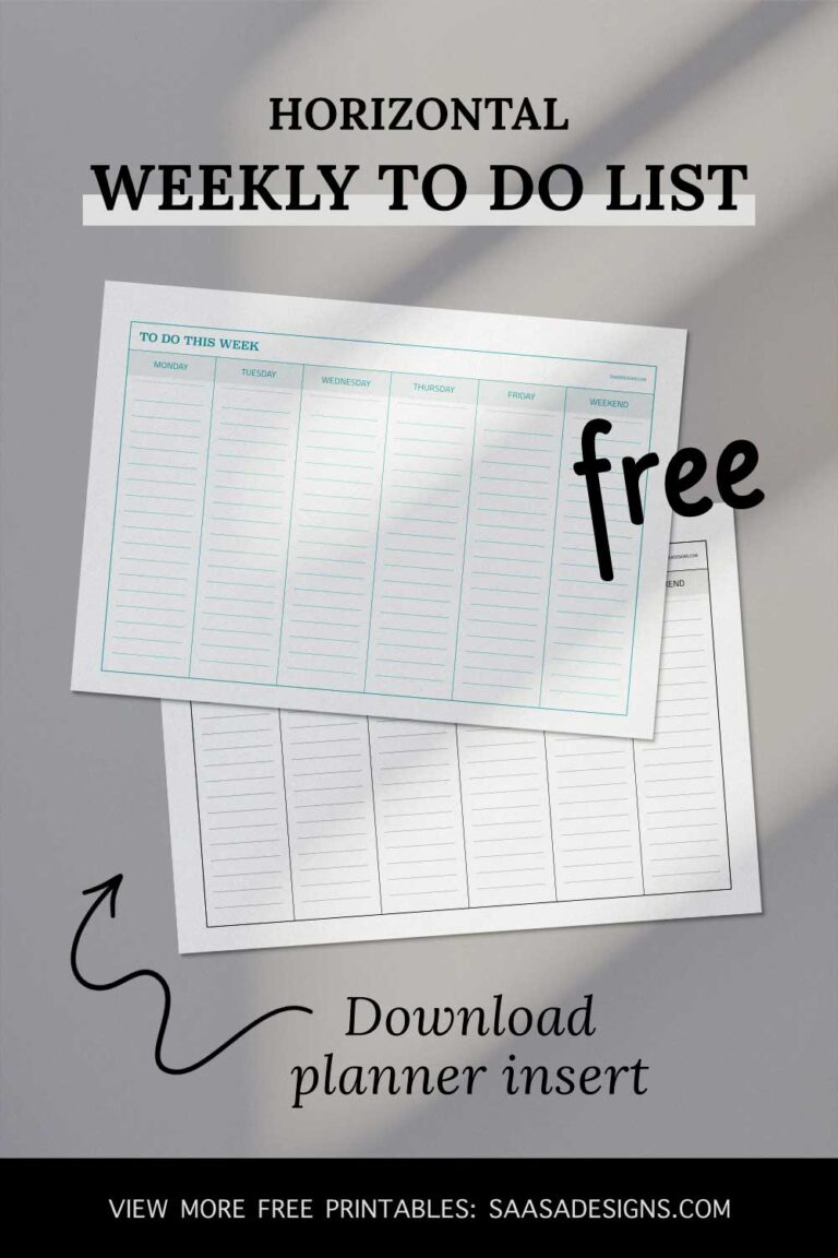 Weekly To Do List Template