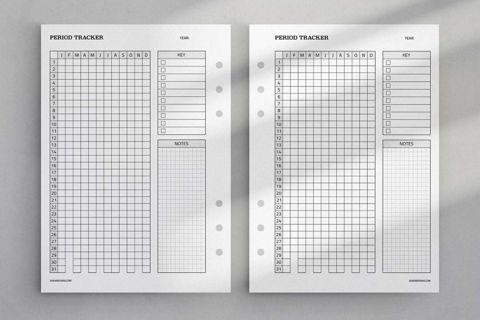 Expense tracker template. Free printable planner insert.
