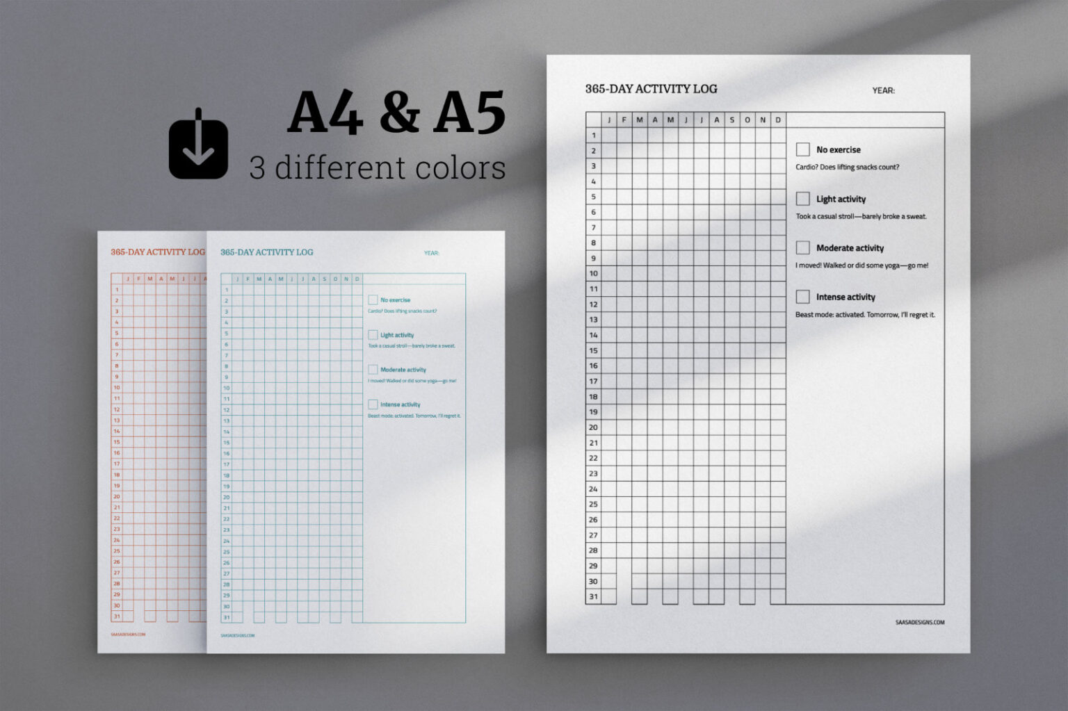 Printable Exercise Tracker Template