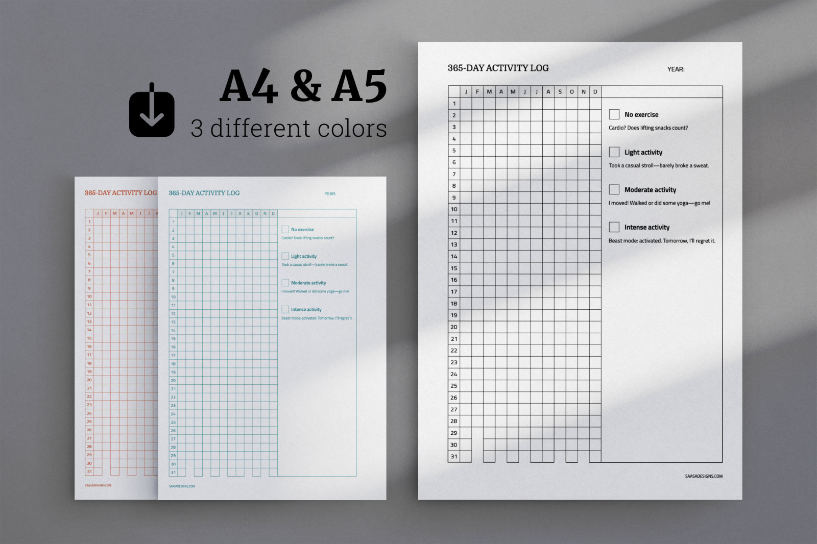 Printable Exercise Tracker Template