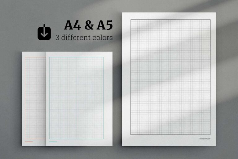 Graph Paper template. Free printable planner insert.