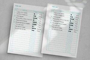 To Do List With Deadlines template. Free printable planner insert.