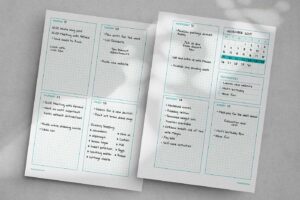 Undated Weekly Planner Printable. Free Planner Insert