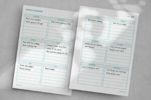Year at a Glance Template. Free Printable Planner Insert.